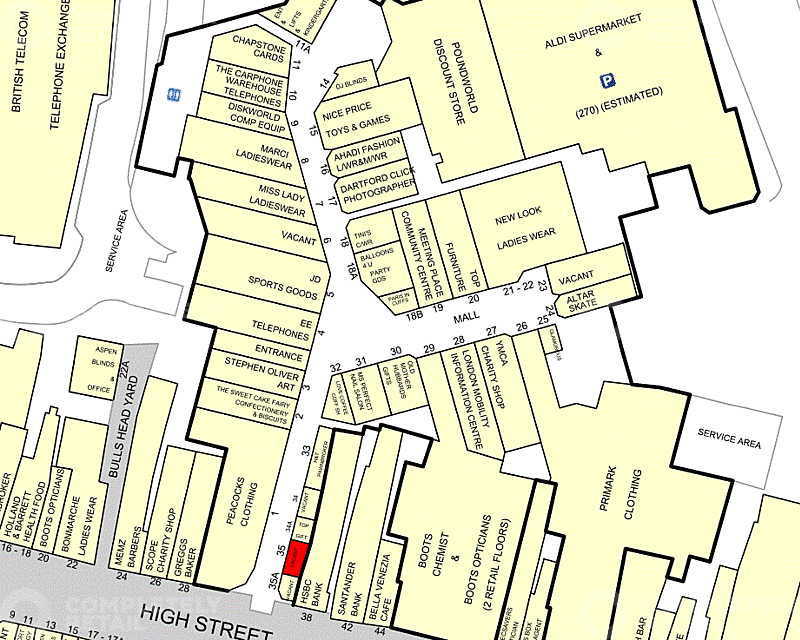 Shop to rent | Unit 33, High Street, Dartford, DA1 1DN, Orchards ...